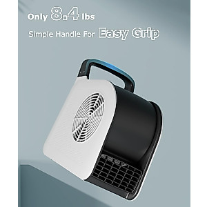 Sungaryard High Velocity Blower Fan for Drying Cooling and Ventilating, Portable Air Mover Floor Fan with 185° Rotation for Home Use or Job Site, Utility Fan with 3 Speeds, 2 Outlets, 130W 325CFM