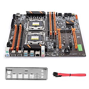 Desktop Motherboard, LGA 2011-3 Socket Desktop Mainboard for Intel x99 Chipset, Support 8 DDR4 DIMM(Single Memory 16G), 6 SATA3.0 Port and 2 NVME M.2 Port