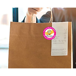 Personalized Delivery Driver Thank You Rating Stickers for Bags,100-count,5 Sheets 2inch diameter