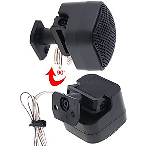 Qiilu Car Speaker, 1 Pair 12V Car Audio Tweeter 500W Square Tweeters for Car Audio