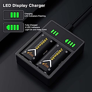 2 X 2800mAh Rechargeable Controller Battery Pack for Xbox One/Xbox Series X/Xbox Series S with Fast Charger Station for Xbox One/Xbox Series S/X/Xbox One S/Xbox One X/Xbox One Elite