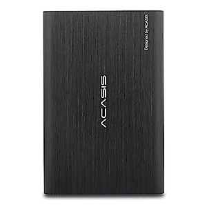 ACASIS 80GB Ultra Slim Portable External Hard Drive USB3.0 Hard Disk 2.5" HDD Storage Devices Compatible for Desktop,Laptop,(Black)