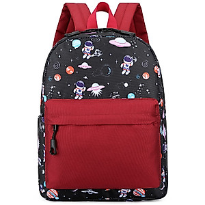Vanaheimr Toddler Kids Backpack Boy Astronauts Universe Preschool Cute Backpack Child Daycare School Bag Nursery with Chest Strap