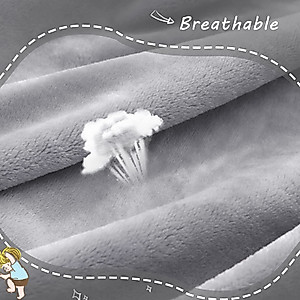 Exclusivo Mezcla Fleece Throw Blanket for Couch, Super Soft and Warm Blankets, Light Grey Throw All Season Use, Cozy, Plush, Lightweight, 30x40 inches