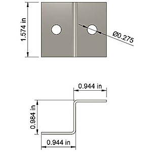 Solar Panel Z Brackets Mounting Set RV Boat Off Grid (Set of 4) 0300115
