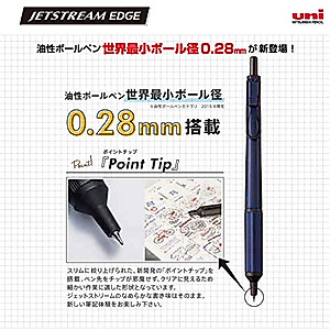 uni Jetstream EDGE 0.28mm Oil-based Ballpoint Pen, Navy Body (SXN100328.9)