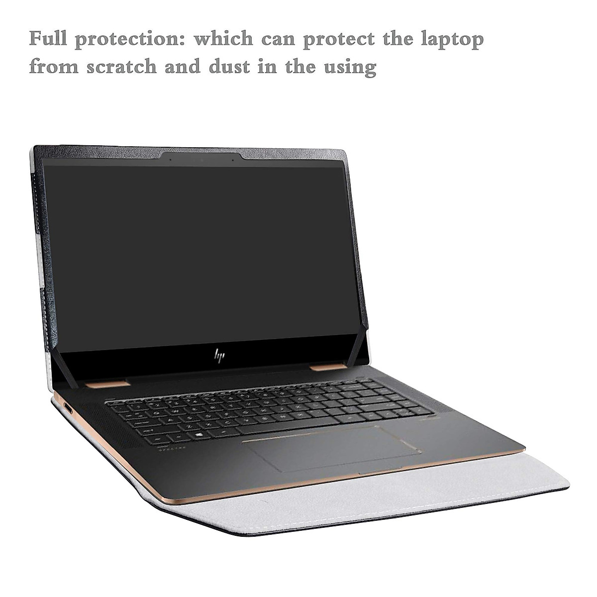 Alapmk Protective Case Cover for 13.3" HP Spectre x360 13 13-apXXXX (Such as 13-AP0023DX) & HP EliteBook x360 830 G5 G6 Series Laptop [Note:Not fit Spectre x360 13-acXXX 13-aeXXX],Black