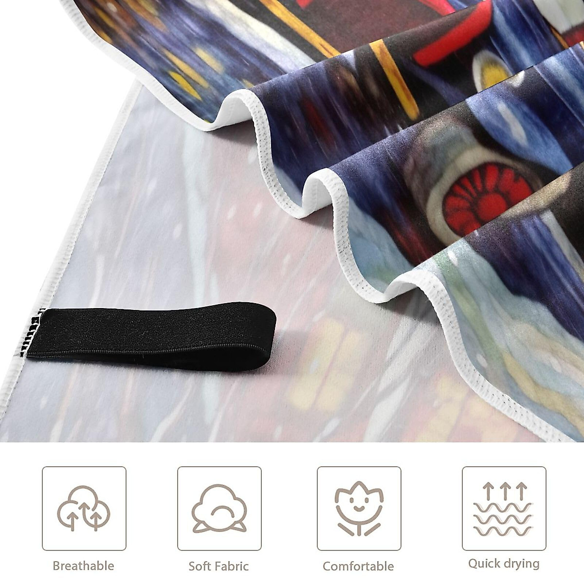 Christmas Truck House Beach Towel Quick Dry Beach Blanket Sand Free Towel Beach Towels Oversized Pool Towels Travel Towel for Women Men Swimming Camping Gym Sports Beach Essentials M