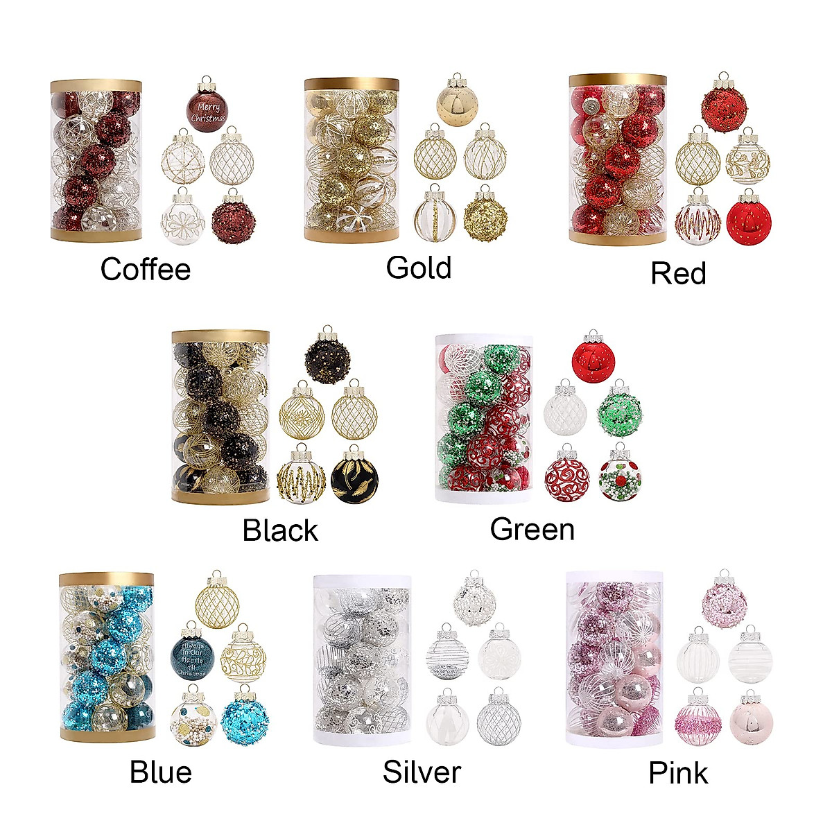 25PCS Christmas Balls Ornaments, Mini Ball Christmas Decorations for Xmas Christmas Tree, Shatterproof Christmas Tree Decorations Hanging Ball Set for Holiday Wedding Party Decoration(#1)