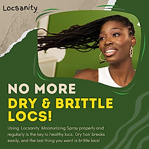 Locsanity Daily Moisturizing Rose Water and Peppermint Hair Scalp Refresher for Locs and Dreadlocks - Natural Loc Care and Maintenance (8oz)