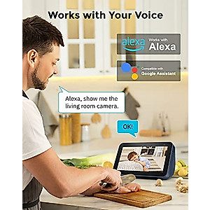 LaView Indoor Security Camera, Baby Monitor with Sound/Motion Detection and Night Vision,WiFi Camera Home Pet Dog Surveillance Camera with App,Two-Way Audio,360-degree IP Camera Work with Alexa