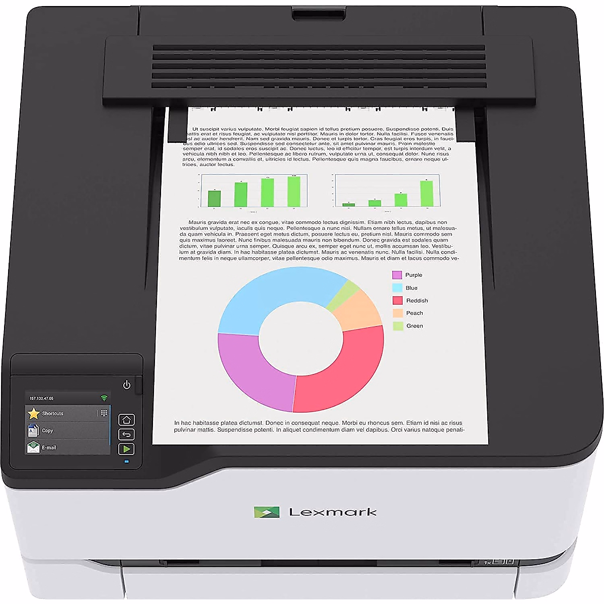 Lexmark C3426dw Color Laser Printer with Interactive Touch Screen, Full-Spectrum Security and Print Speed up to 26 ppm (40N9310),White,Small