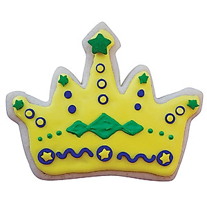 Mardi Gras New Orleans Cookie Cutters 4-Pc. Set Made in the USA by Ann Clark, King Crown, Princess Crown, Mask, Fleur de Lis