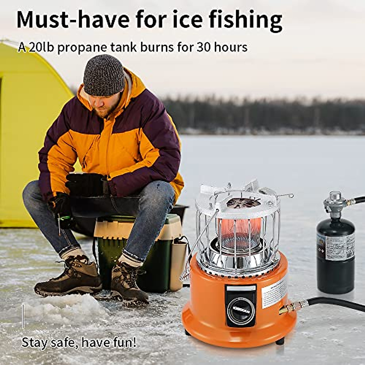 Propane Space Heaters for Indoor Use Large Room, Portable Outdoor Stove Camping Accessories