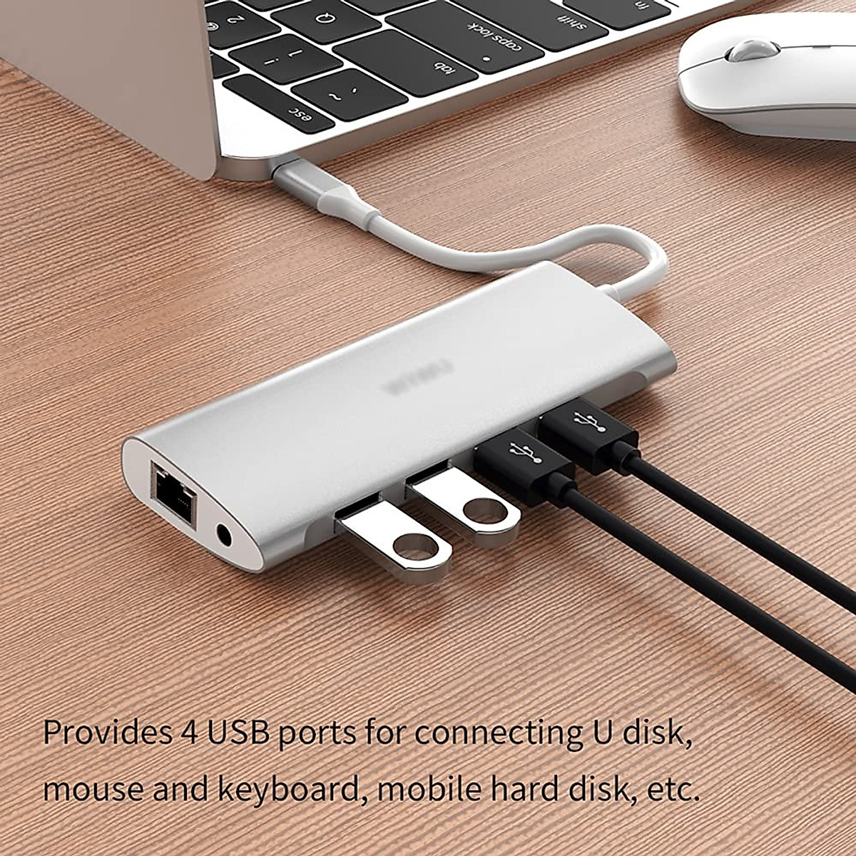 Port Expander USB C Hub 11 in 1 with HDMI, VGA, Ethernet, SD/TF Card Reader, 3 USB 3.0 Ports, USB 2.0 Ports, 3.5mm Audio, PD 86W USB Splitter