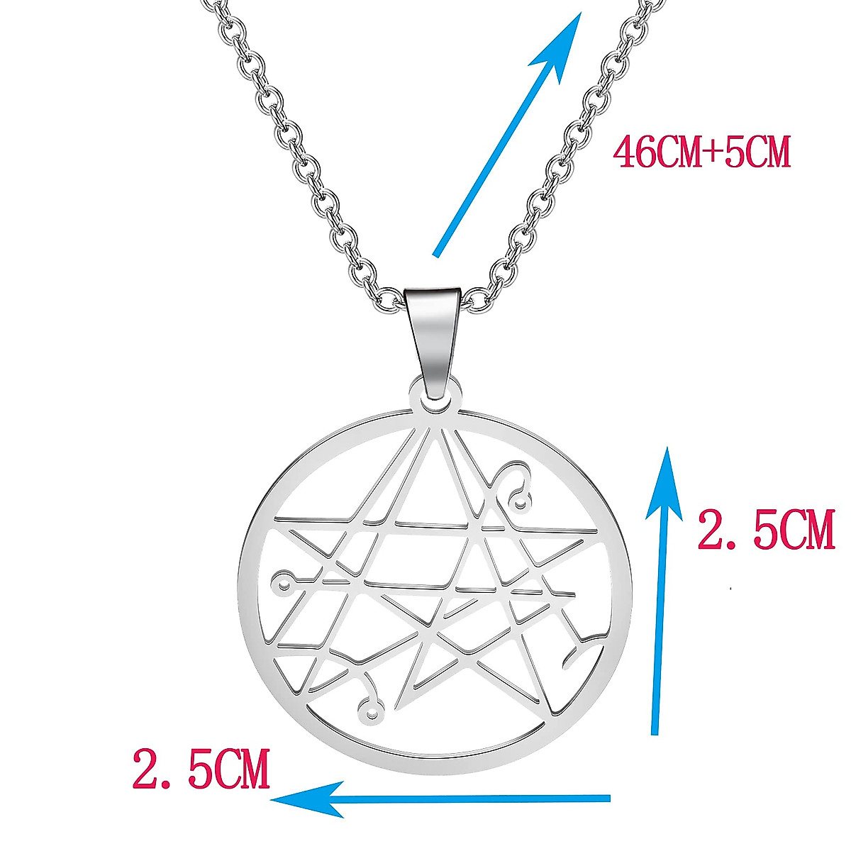 CHOORO Necronomicon Pendant Necklace Book of Dead Pendant Necklace Stainless Steel Evil Dead Talisman Necklace(Necronomicon Pendant-Necklace)