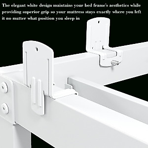 Homdock Set of 8 Anti-Slip Mattress Gaskets-None Slip Mattress Gripper/Anti-Slip Baffle to Keep Mattress in Place/Elegant White Finished