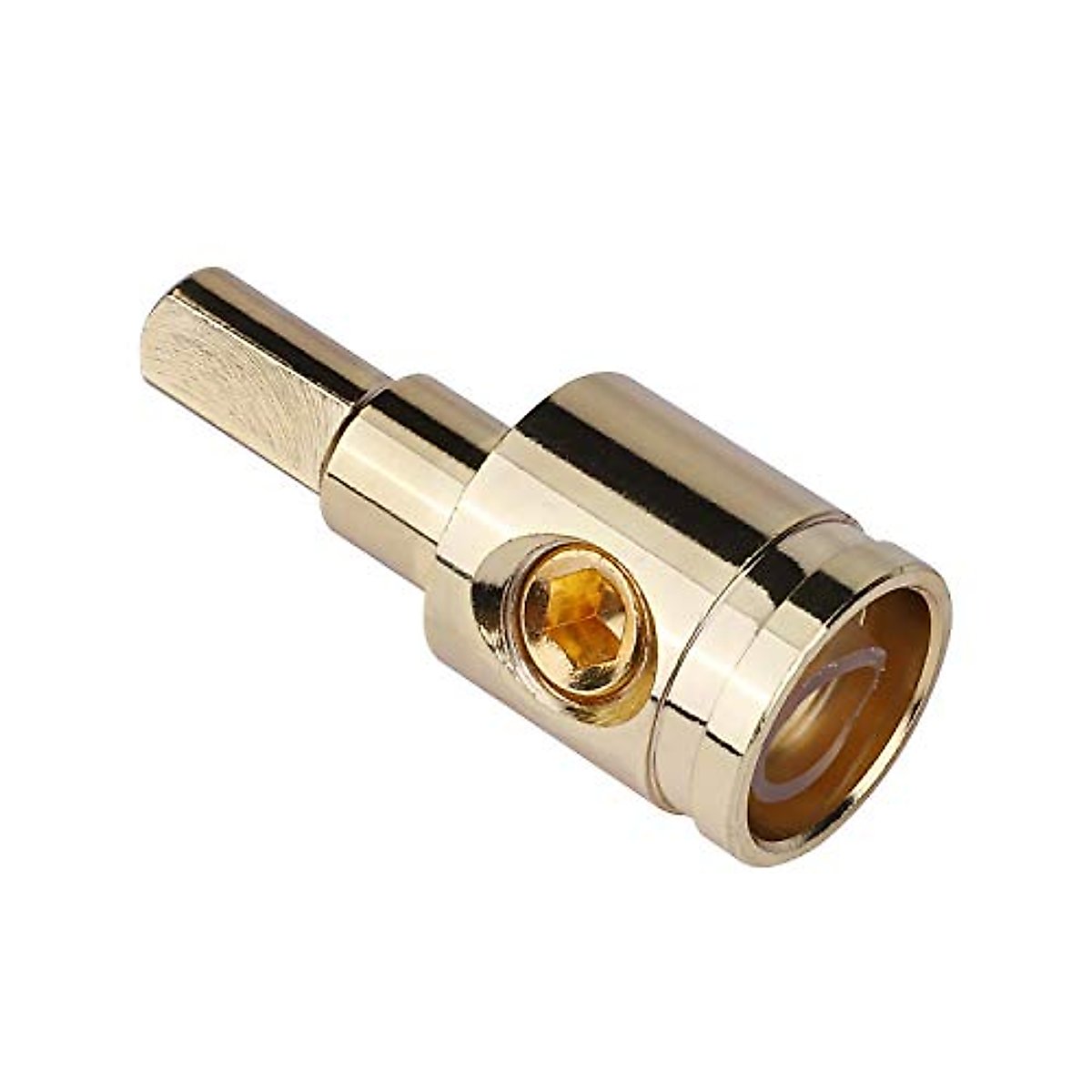 Amp Input Reducer 4pcs 1/0 Gauge to 4 Gauge Wire Reducer Power/Ground Input Reducer Adapter Brass with Gold Plated