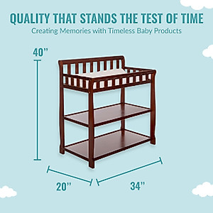 Dream On Me Ashton Changing Table, Espresso , 34x20x40 Inch (Pack of 1)