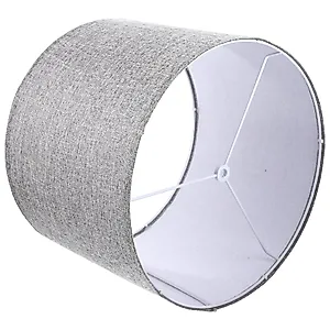 NOLITOY Drum Lampshade for Table Lamps Floor Lamp, 12.9 x 12.9 x 10 inch Linen Lamp Shade Medium Fabric Lamp Cover Handcraft Lampshade Replacement Grey
