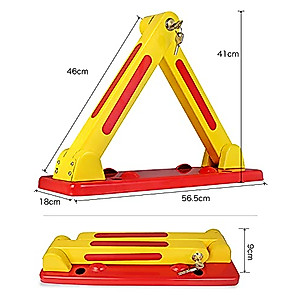 Triangular Foldable Parking Barrier,Removable Parking Space Lock,Manual Parking Blocker,Used for Lane Interception Parking,Safe Collision Avoidance