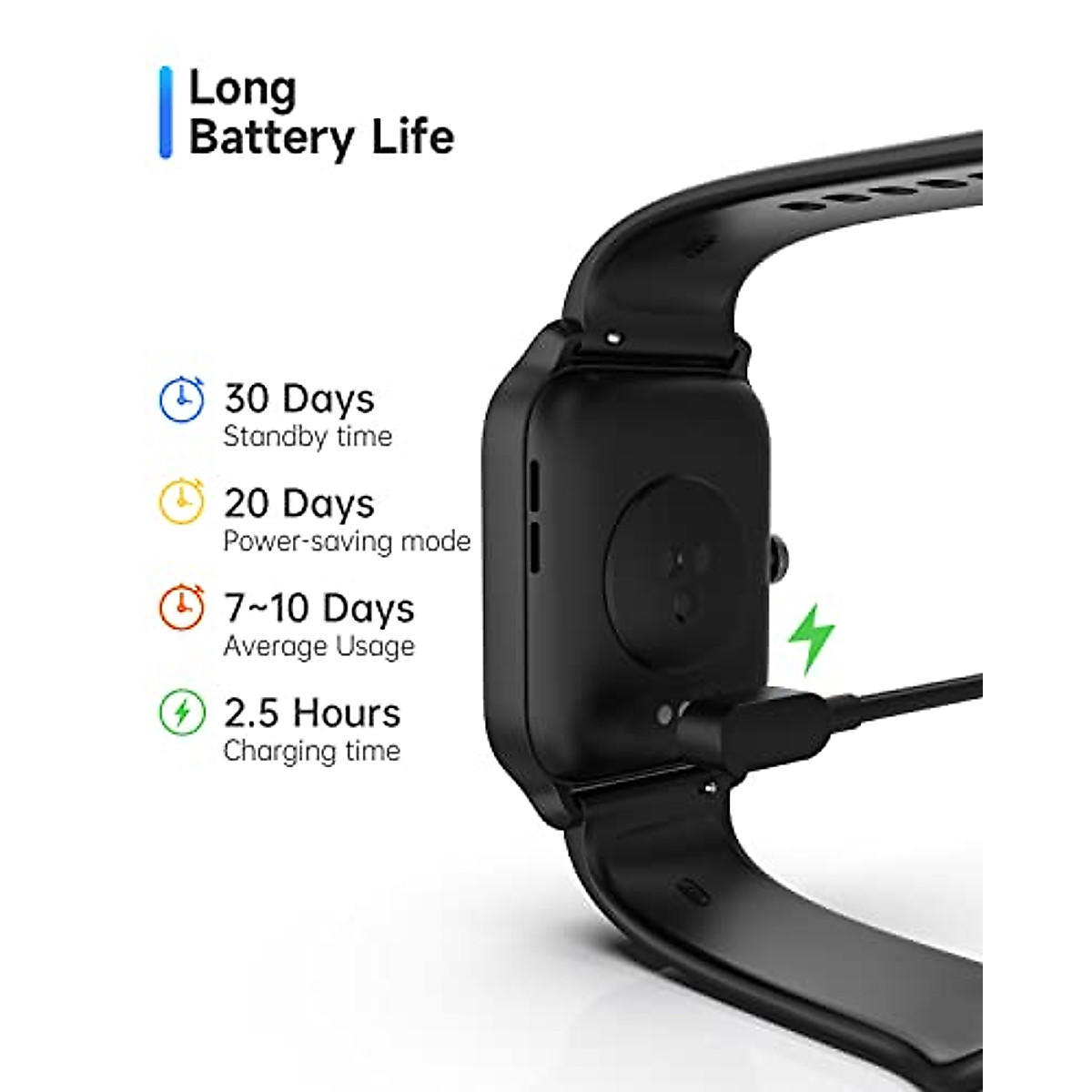 TOOBUR Smart Watch for Men Women Alexa Built-in, 1.8" IP68 Waterproof Fitness Watch with Call Function, Heart Rate & Sleep Monitor, 100 Sport Modes Fitness Tracker Android iOS Compatible