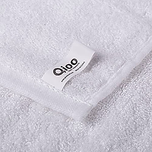 Qioo Baby Bamboo Washcloths 6Pack (White)