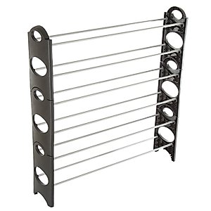 Everyday Home Stackable Shoe Rack – 6-Tier Shoe Organizer for Closet, Bathroom, Entryway – Shoe Shelf Holds 24 Pair Sneakers, Heels, and Boots