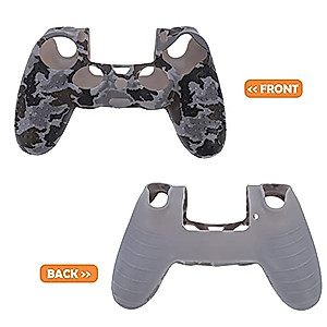 OSALADI Gamepad Anti- Slip Sleeve Silicone Cover Case for Game Console Handle Compatible for PS4 Slim pro