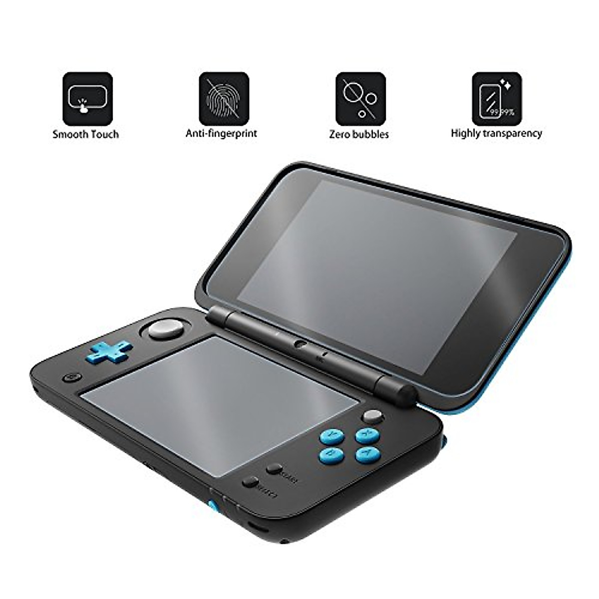 Younik New NS 2DS XL Screen Protector [3 Packs] 0.125mm/4H Ultra Clear HD Screen Film for NS New 2DS XL 2017 (Anti-Scratch/High Response/Bubble Free)