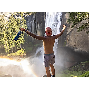 HYDRO CELL Stainless Steel Insulated Water Bottle with Straw - For Cold & Hot Drinks - Metal Vacuum Flask with Screw Cap and Modern Leakproof Sport Thermos for Kids & Adults (Navy 24oz)