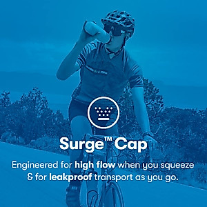 Polar Bottle - Breakaway - 24oz Wave, Deep Blue & Charcoal - Insulated Water Bottle for Cycling & Sports, Keeps Water Cooler Longer, Fits Most Bike Bottle Cages