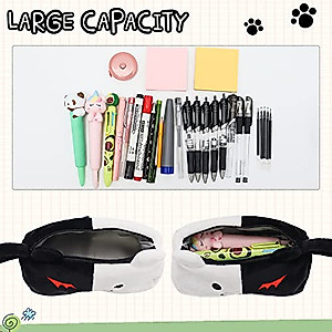 Heionia Anime Pencil Case Monokuma Pencils Case Set Pouch Holder Box Makeup Bag School Supplies Anime Zipper Stationery Large Capacity Birthday Christmas Gifts for Kids Students (HENG)