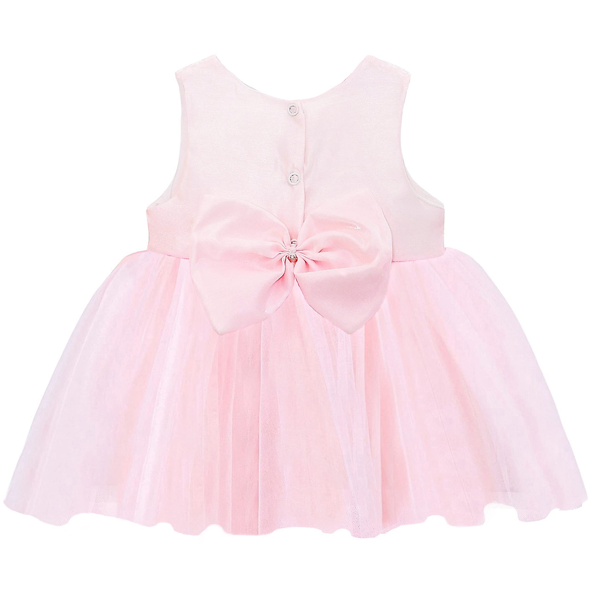 Lilax Baby Girl Lace Tulle Dress Pageant 3 Piece Party Outfit (0-3 Months, Pink)
