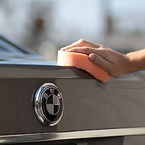 Chemical Guys BUFX_201 Hex-Logic Medium Cutting Hand Applicator Pad, Orange (3 in. x 6 in. x 1 in.)