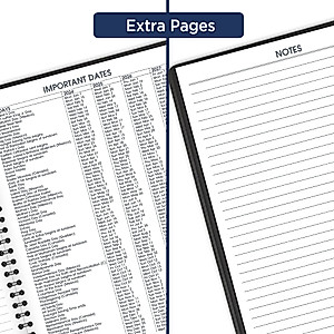 2024 AT-A-GLANCE® Open Scheduling Weekly Planner, 6-3/4" x 8-3/4", Black, January To December 2024, 7085505