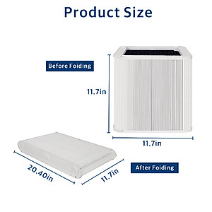 2 Pack 211+ Replacement Filter Compatible with Blueair Blue Pure 211+ Air Cleaner Purifier, Foldable Particle and Activated Carbon Replacement Filter