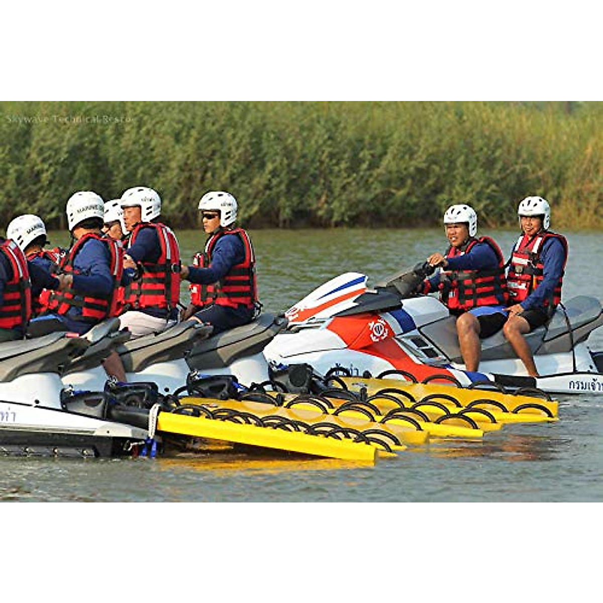 LS1 LifeSled 1.0 Water Rescue Sled for Extreme Extraction Conditions, Professional Emergency Water Extraction Board Used w/Jet Ski by Lifeguards, Fire & Rescue (Yellow)