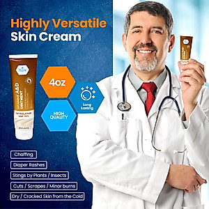 Medpride Vitamin A & D Diaper Rash Ointment| Protectant Cream For Sensitive Baby Skin| 4oz Tube| Lanolin & Petrolatum Formula| Also Suitable for Adult Men/Women- Cuts, Dry-Cracked Hands/Feet/Face Skin