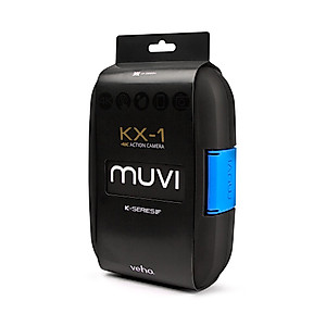 Veho Muvi KX-1 Action Camera | KX-Series | Handsfree Camcorder | WiFi | 4k Action Cam | 12MP Photo | Waterproof Housing (VCC-008-KX1)