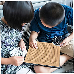 Toyvian 12 Pcs Go Board Mini Toys for Kids Travel Chess Set Kid Toys Folding Chess Roll-up Chess Board Backgammon Leather Travel Go Chessboard Kids Chessboard Kids Go Chess Board Portable