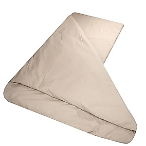 Disc-O-Bed Children's Duvalay Luxury Duvet & Topper Memory Foam Sleeping Pad with Washable Cover, Camping Accessory for Kid-O-Bunk Cot, Cappuccino