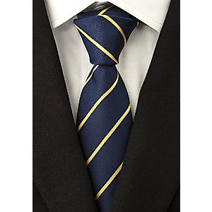 Adulove Men's Necktie Classic Silk Tie Woven Jacquard Neck Ties 9 PCS