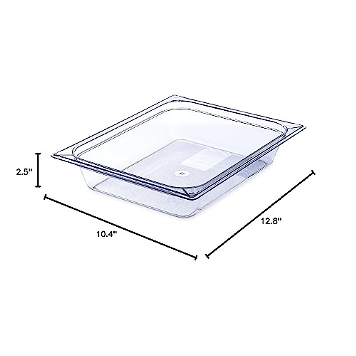 Carlisle FoodService Products 10220B07 Storplus Half Size Food Pan, Polycarbonate, 2.5" Deep, Clear