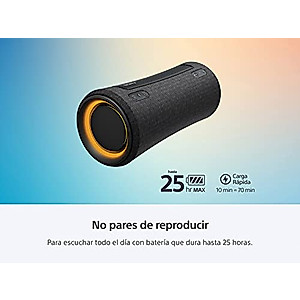 Sony SRS-XG300 X-Series Wireless Portable-Bluetooth Party-Speaker IP67 Waterproof and Dustproof with 25 Hour-Battery and Retractable Handle, Black (Renewed)