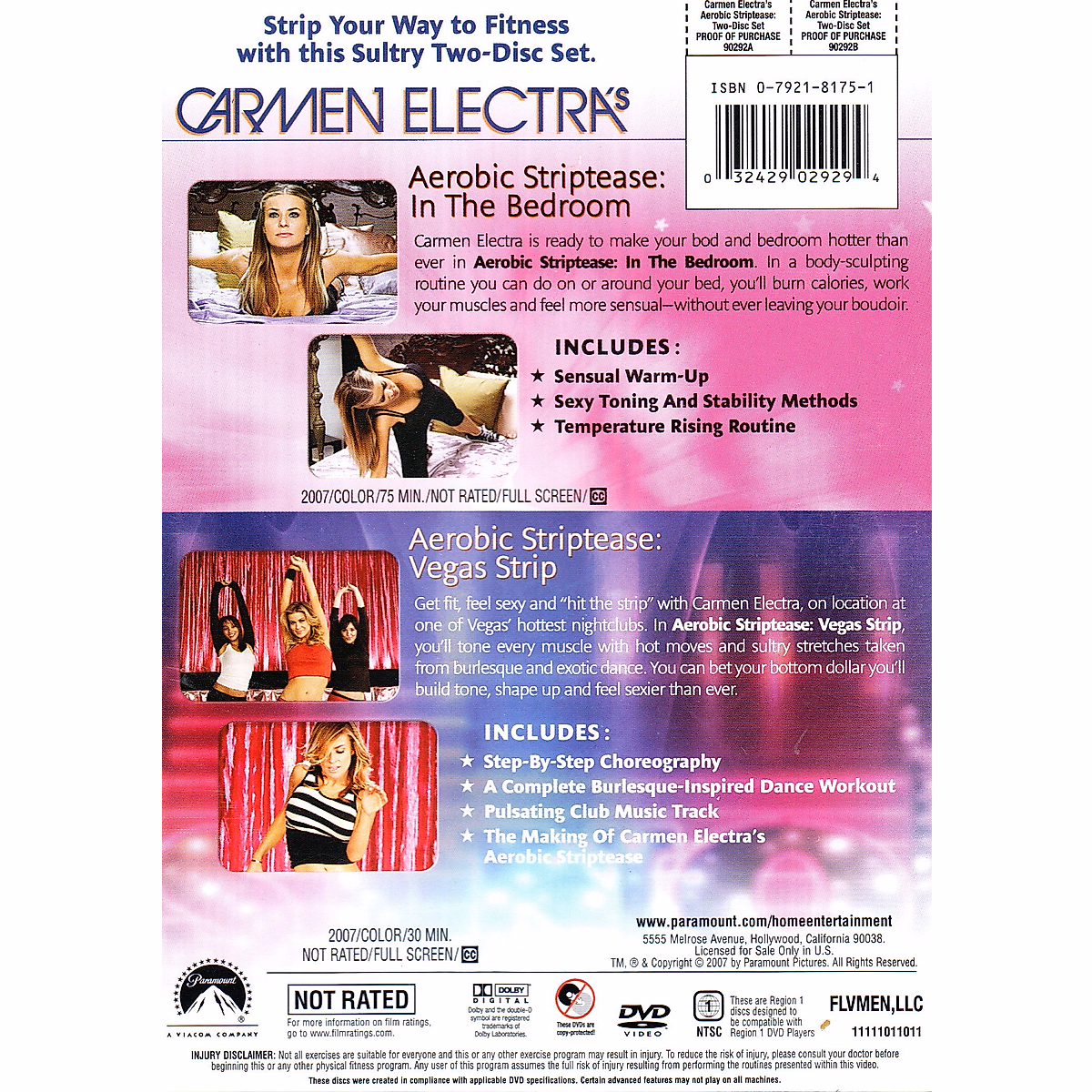 Carmen Electra's Aerobic Striptease Two-disc Set: In the Bedroom & Vegas Strip
