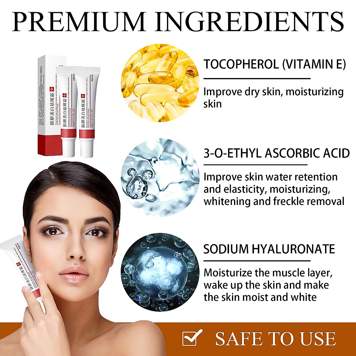 2 Pcs Whitening Freckle Cream, Acne Scar Removal Treatment Cream, Pigmentation Removal Cream for Face, Moisturizing Removes Facial Melasma Dark Spots Wrinkles Blemishes (whitening freckle cream)