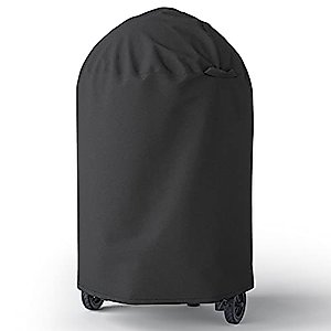 SHINESTAR 6755 Grill Cover for Char-Griller Akorn Kamado and Premium Kettle Charcoal Grill, Heavy Duty Waterproof Kamado Grill Cover, Black