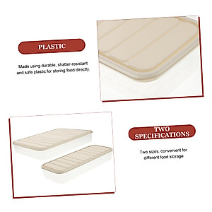 KICHOUSE 2Pcs Transparent Plastic Food Storage Containers for Refrigerator Organization Versatile Fridge Boxes Kitchen Food Storage Bins Refrigerator Organizer