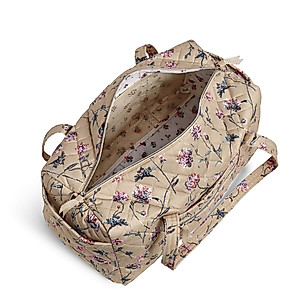 Vera Bradley Women's Performance Twill Medium Travel Duffle Bag, Strawflowers, One Size